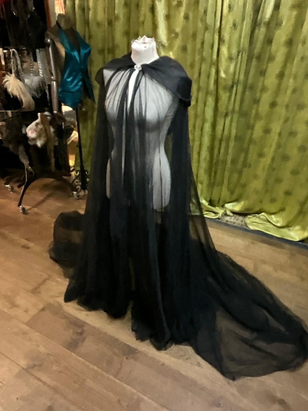 See Through Black Cape Perfect for Costumes - Etsy