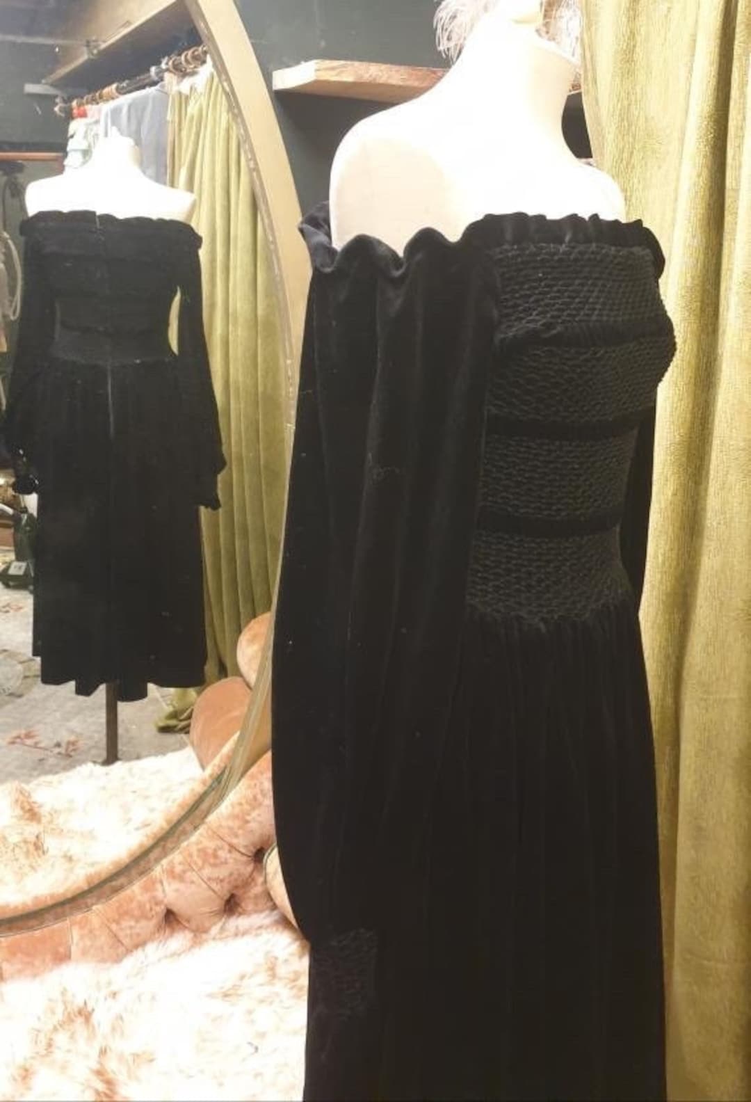 Vintage Black Frank Usher Dress - Etsy