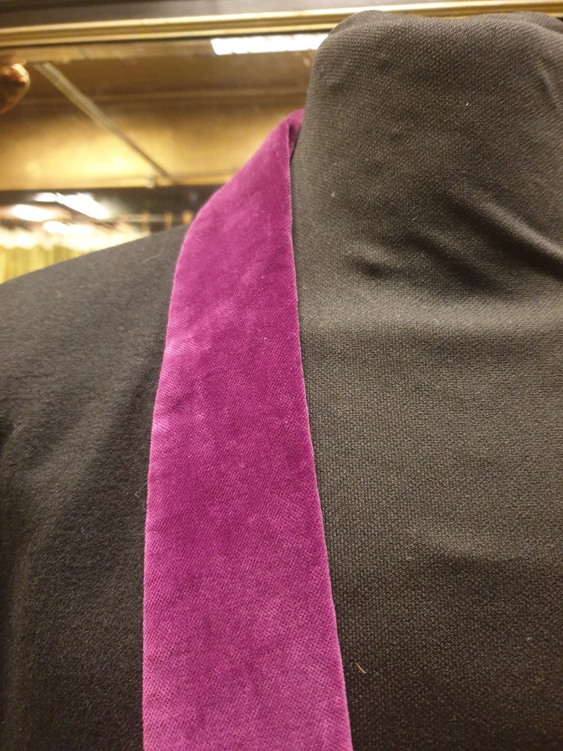 Black and Purple Teddy Boy Drape Jacket - Etsy