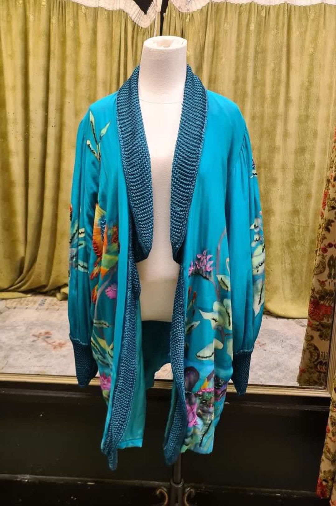 Vintage Silk Berkan Designs Teal Kimono - Etsy