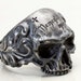 Silver Ring Sterling Silver Ring Skull Ring Heavy Metal Black Ring ...