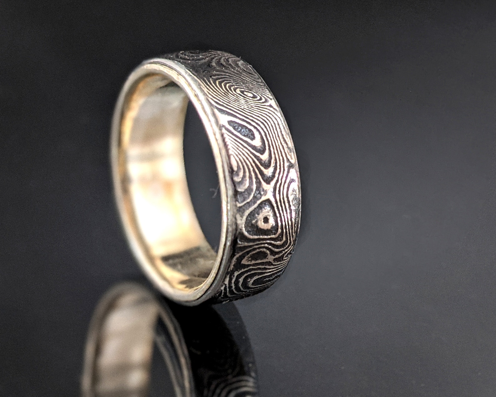 Wedding ring Damascus Steel Ring 8mm ring Damascus | Etsy