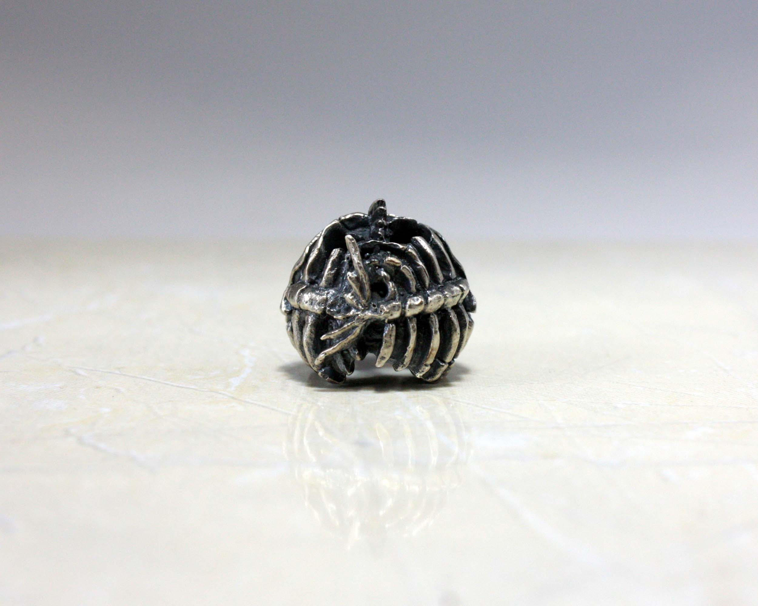 Silver bead lanyard bead knife keychain EDC key fob bracelet | Etsy