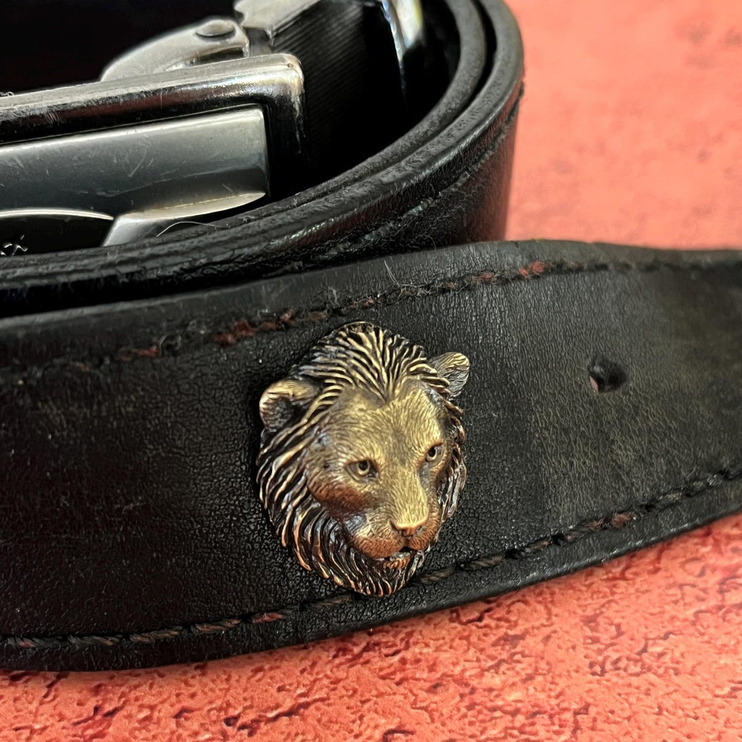 Lion /concho / Bronze Bead / Brass Bead/ Lanyard Bead /paracord Beads ...