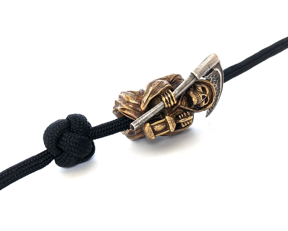 Grim Reaper Skull Beads Brass Bead Lanyard Bead Paracord Beads - Etsy