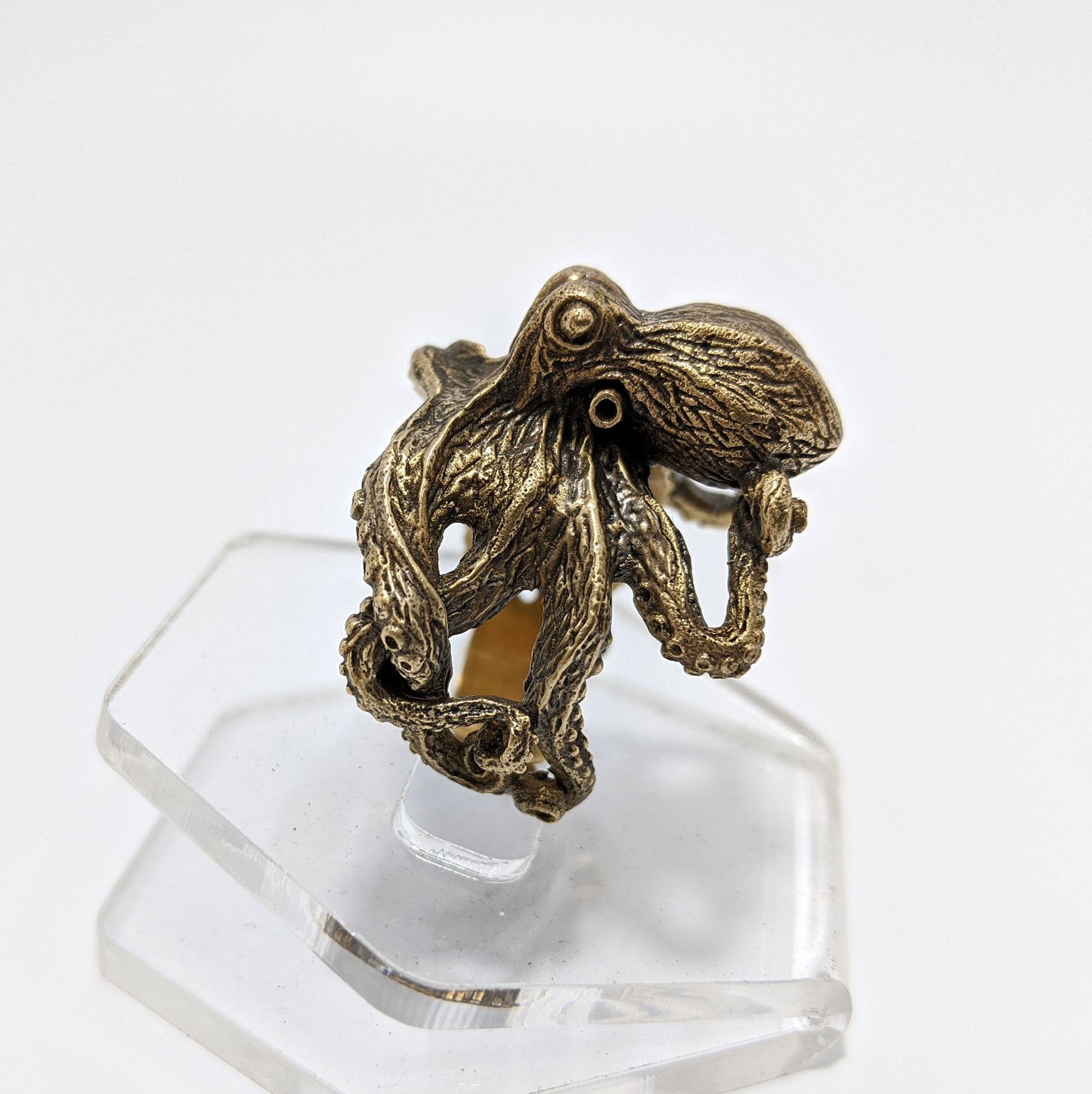 Octopus Ring Brass Ocean Ring Beach Jewelry Marine Jewelry | Etsy