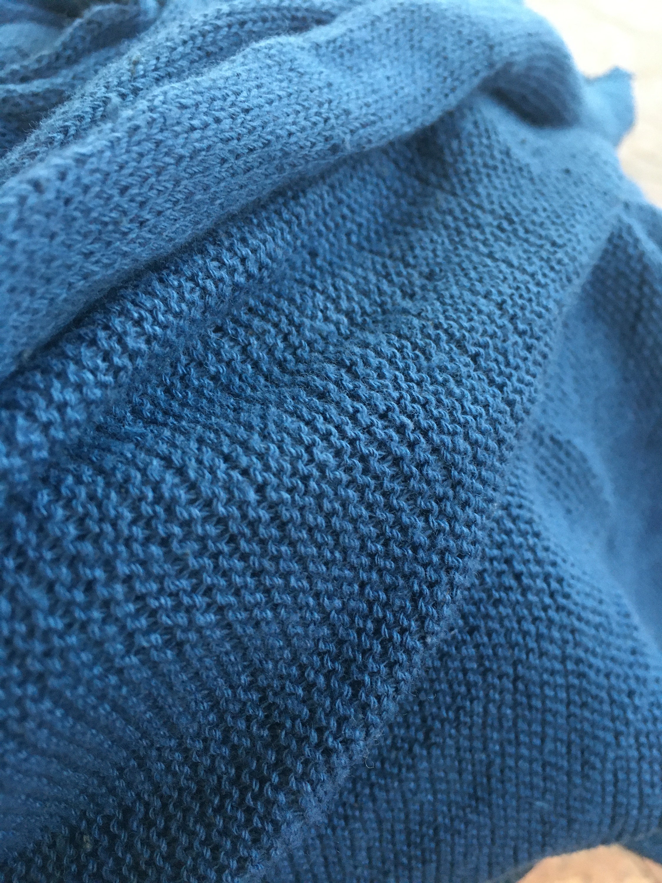 Knitted fabric. Indigo hand loom Fabric 100% Natural fabric | Etsy