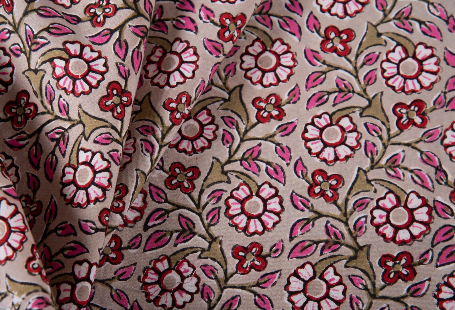 Beautiful Floral Block Print Fabric Hand Block Print India - Etsy