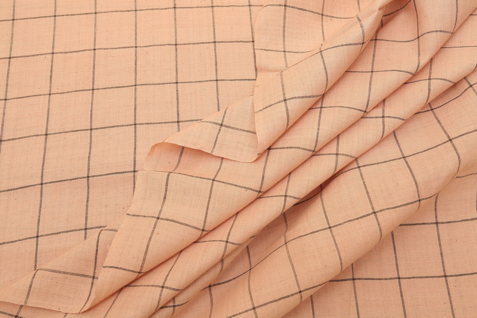 Peach Fabric Handloom Fabric Boho Fabric Natural Dye - Etsy