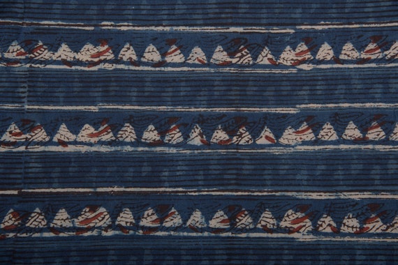 Indigo Blue Fabric Fabric By The Yard Indian fabric Cotton | Etsy