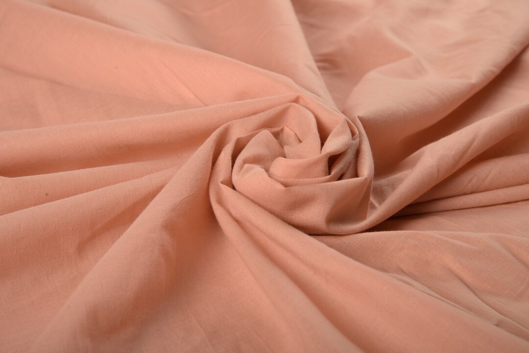 Peach Cotton Fabric 100% Cotton Fabric Solid Fabric Plain - Etsy