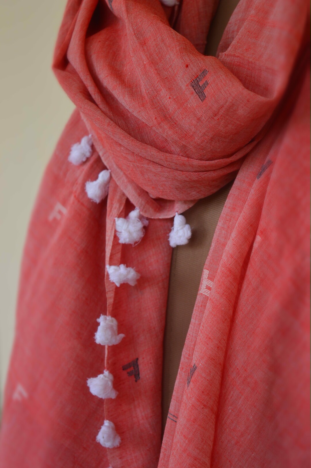 Handloom Scarf, Hand Spun Scarf for Women, Handloom Fabric, Indian ...