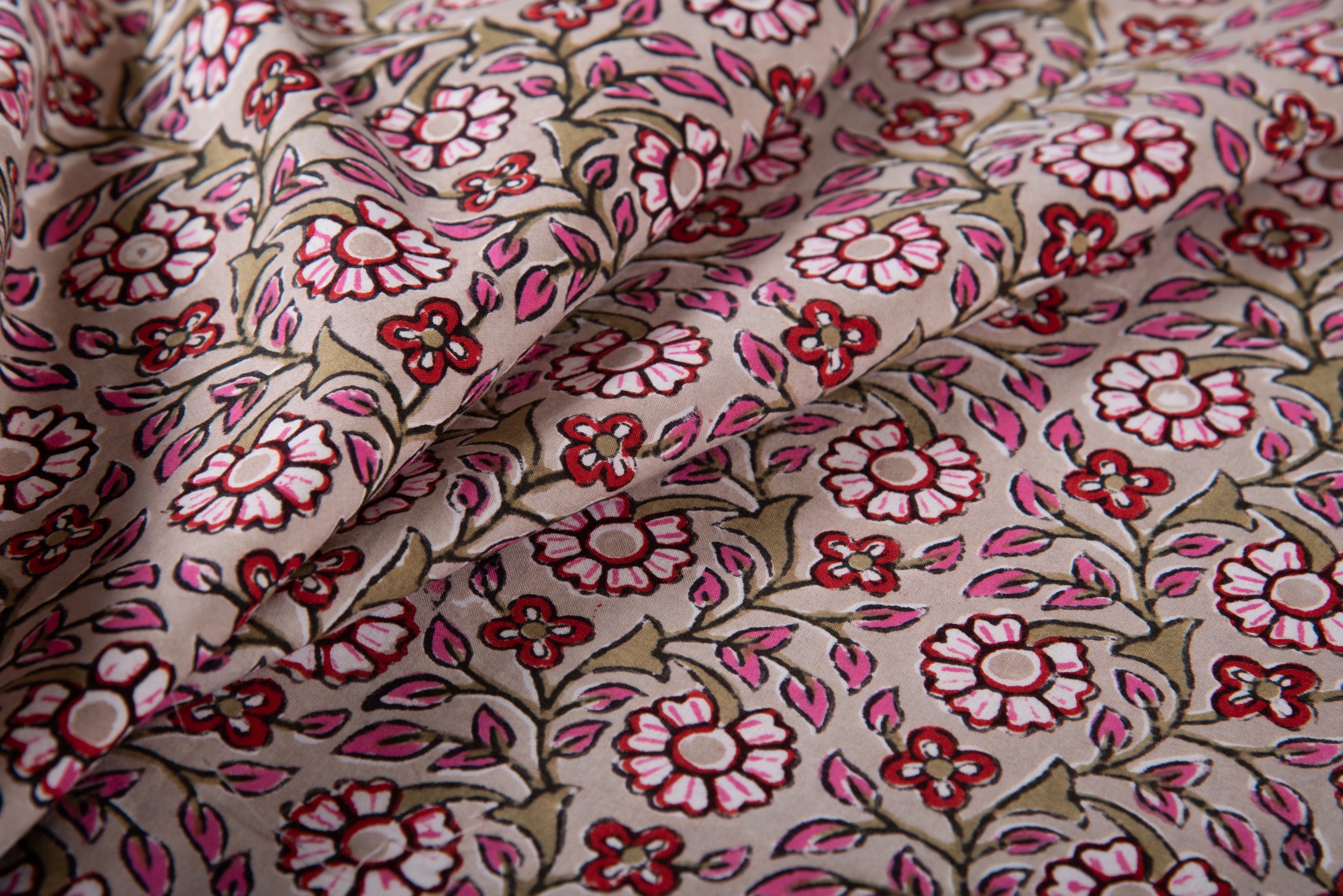 Beautiful Floral Block Print Fabric Hand Block Print India - Etsy