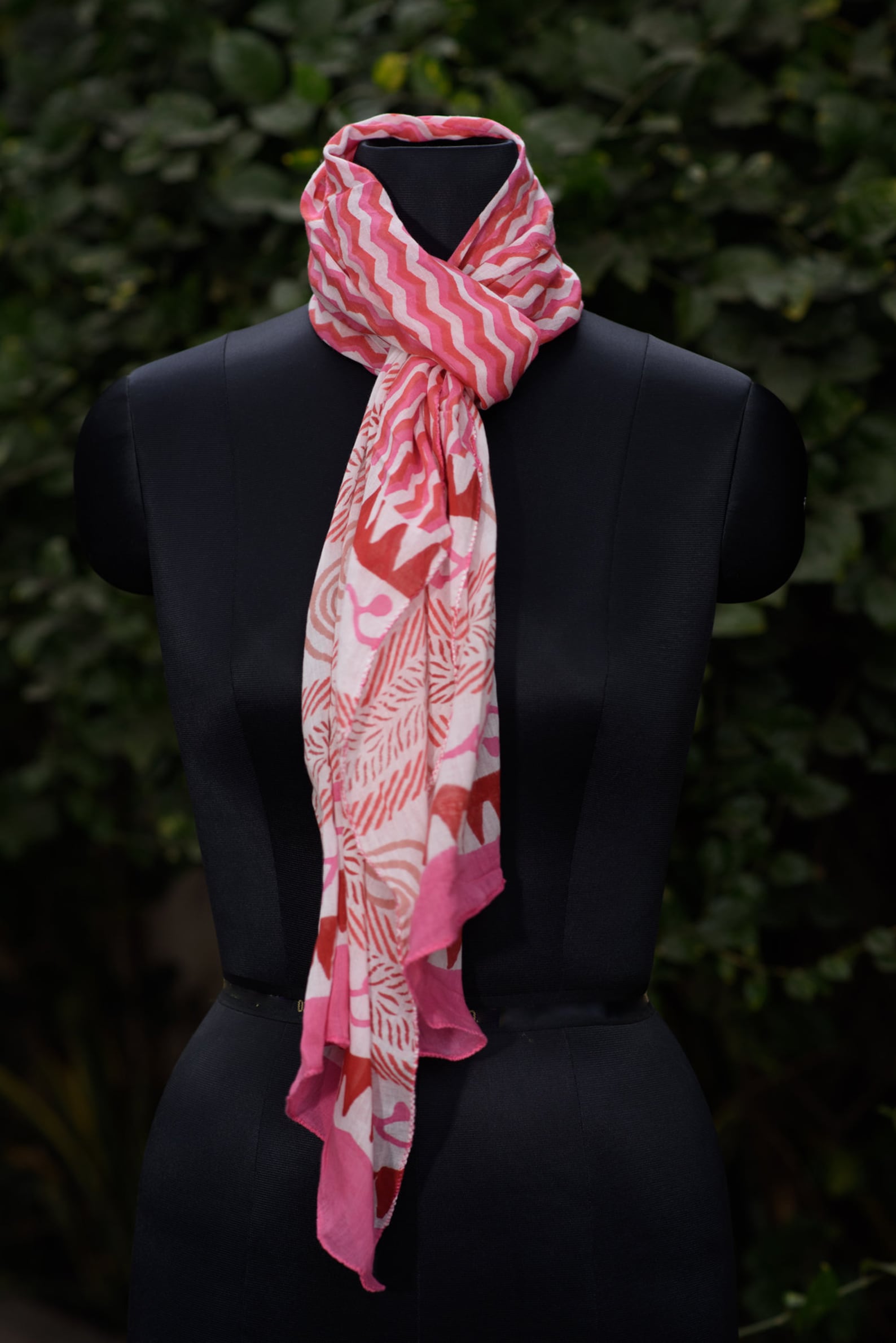 Cotton scarf block print fabric Scarf India fabric hand | Etsy