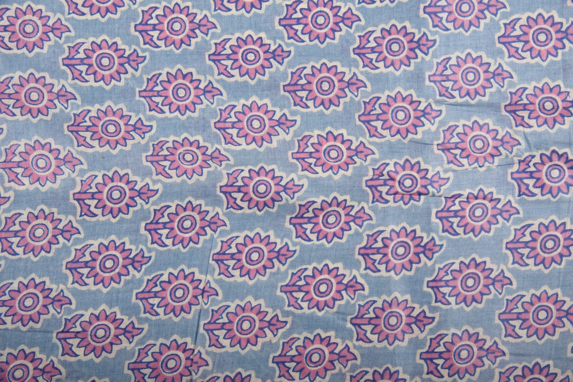 Pink Cotton Print Fabric Cotton Fabric Floral Fabric Fabric | Etsy