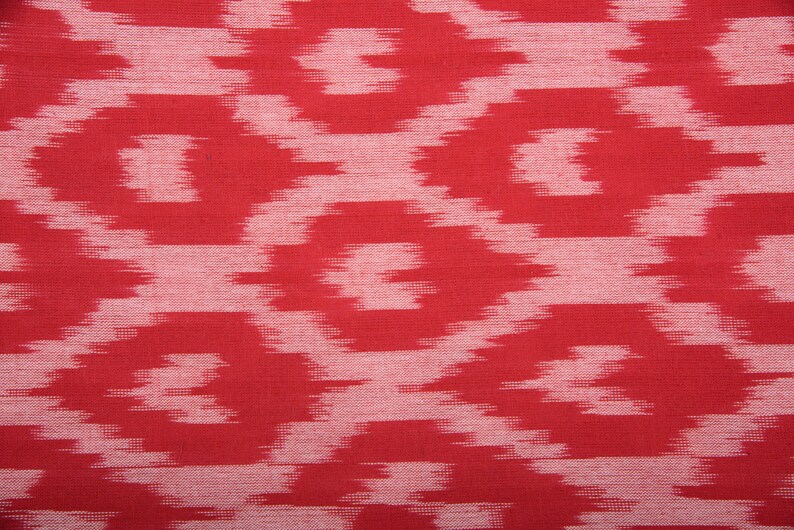 Fine 2/40 Handloom Ikat Fabric Red Fabric Fashion Fabric | Etsy
