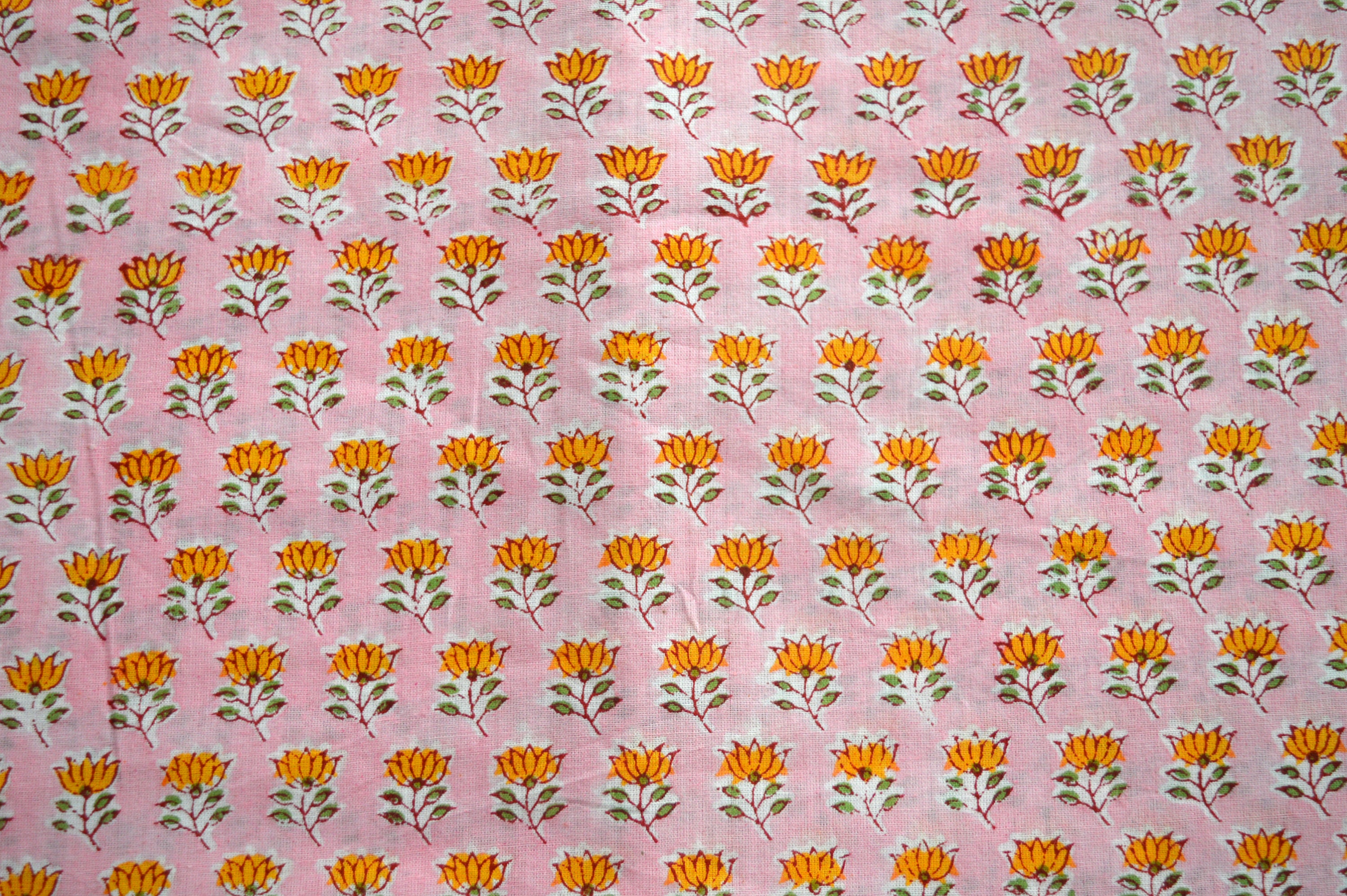 Beautiful Hand Block Print Fabric Small Motif Print Cotton - Etsy