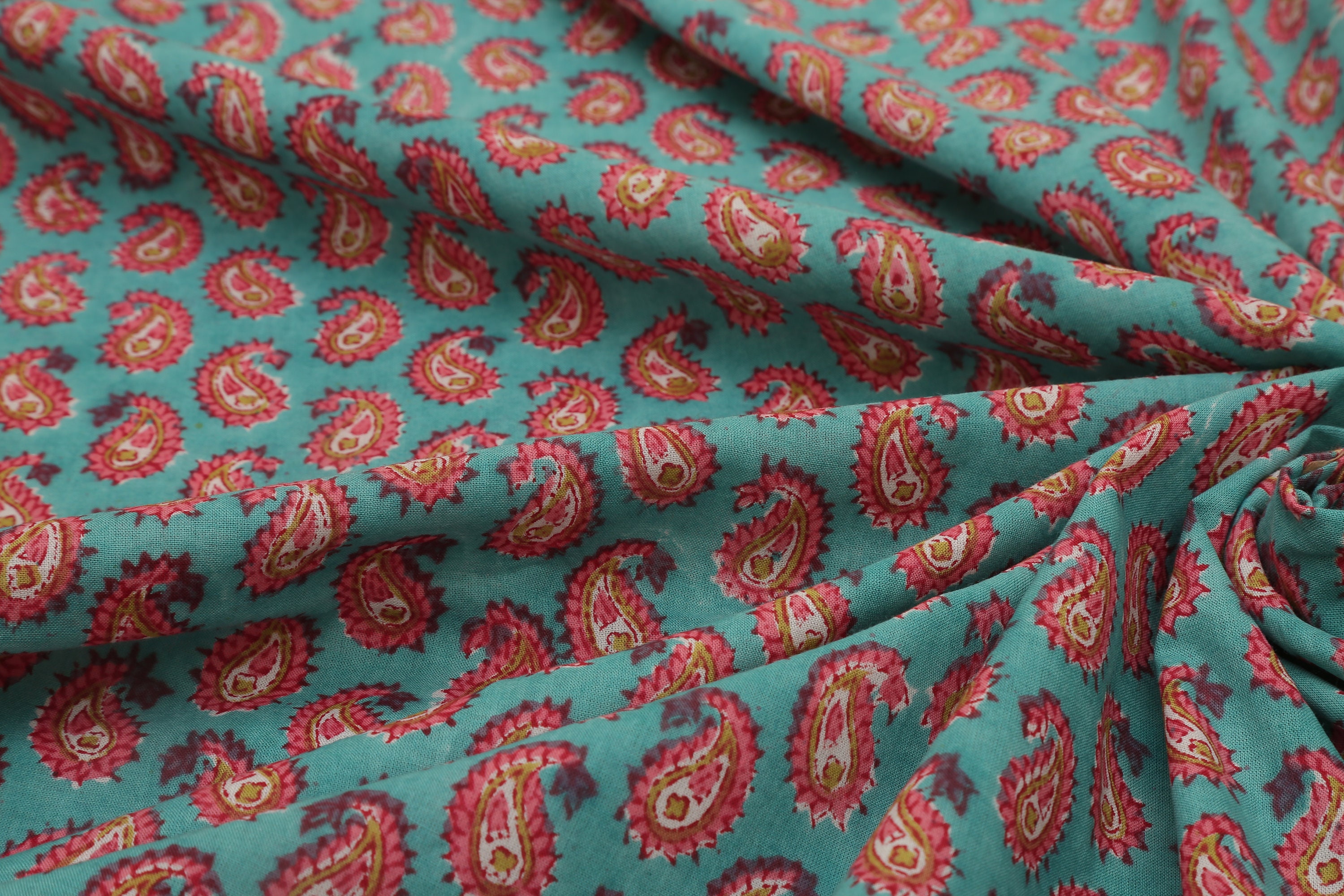 Small print Cotton fabric Hand Block Print Fabric of India | Etsy