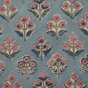 Mughal Print Soft Cotton Block Print Indian 100% Pure Cotton Cloth ...