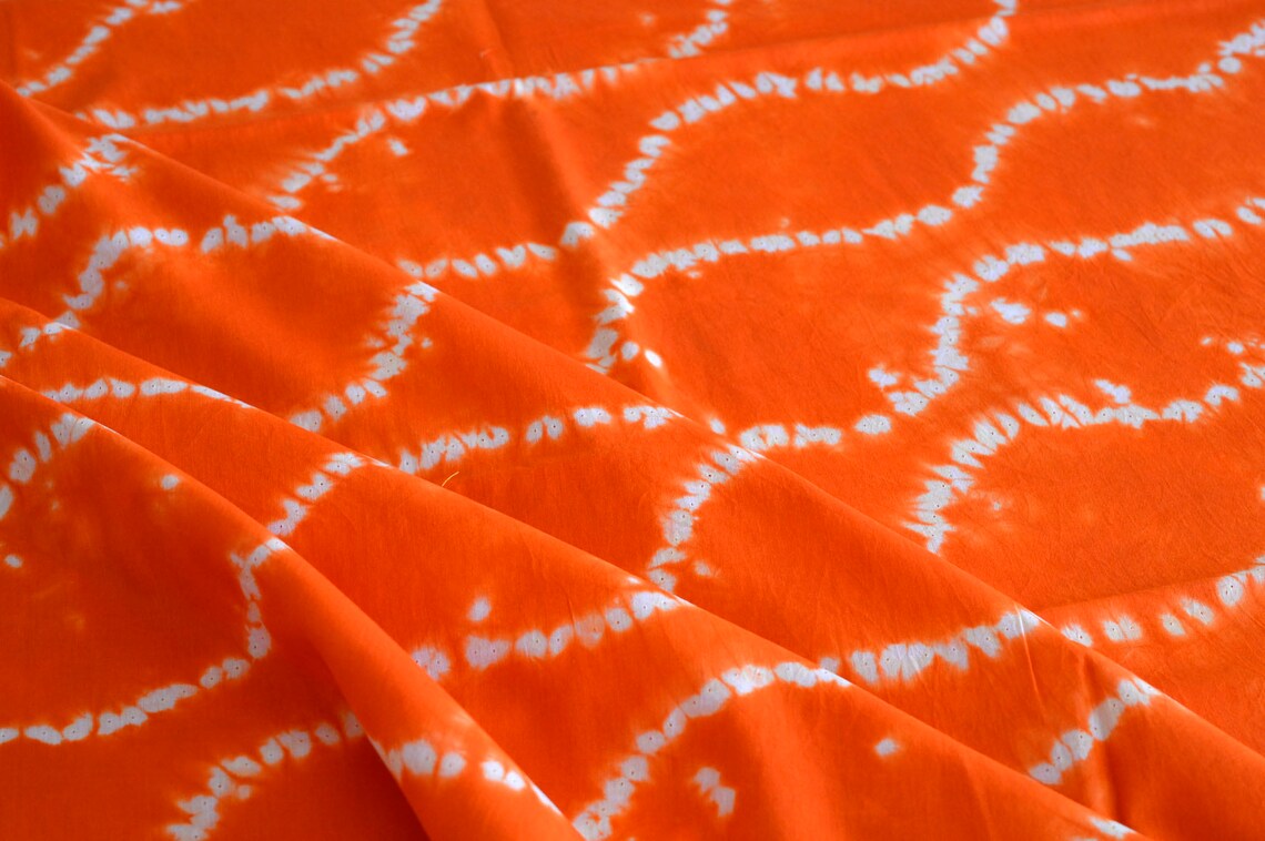 Shibori Fabric India Fabric Hand Dyed Fabric By The Yard | Etsy