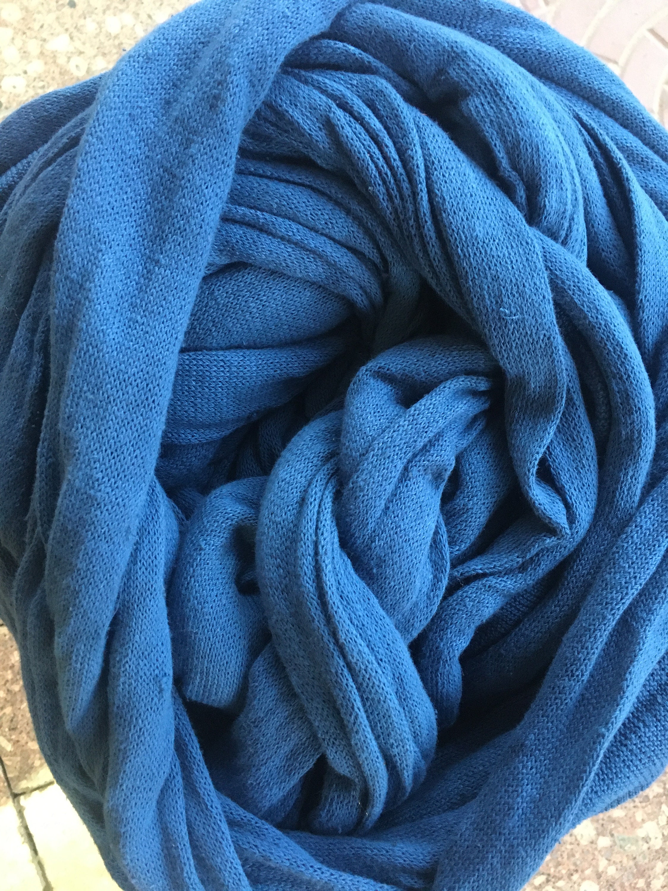 Knitted fabric. Indigo hand loom Fabric 100% Natural fabric | Etsy