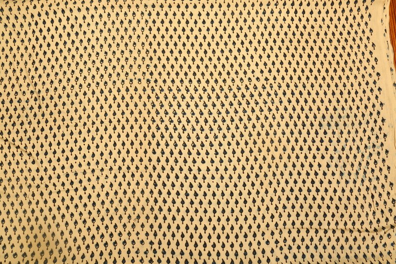 Indigo fabric natural print fabric Cotton fabric Fabric by | Etsy