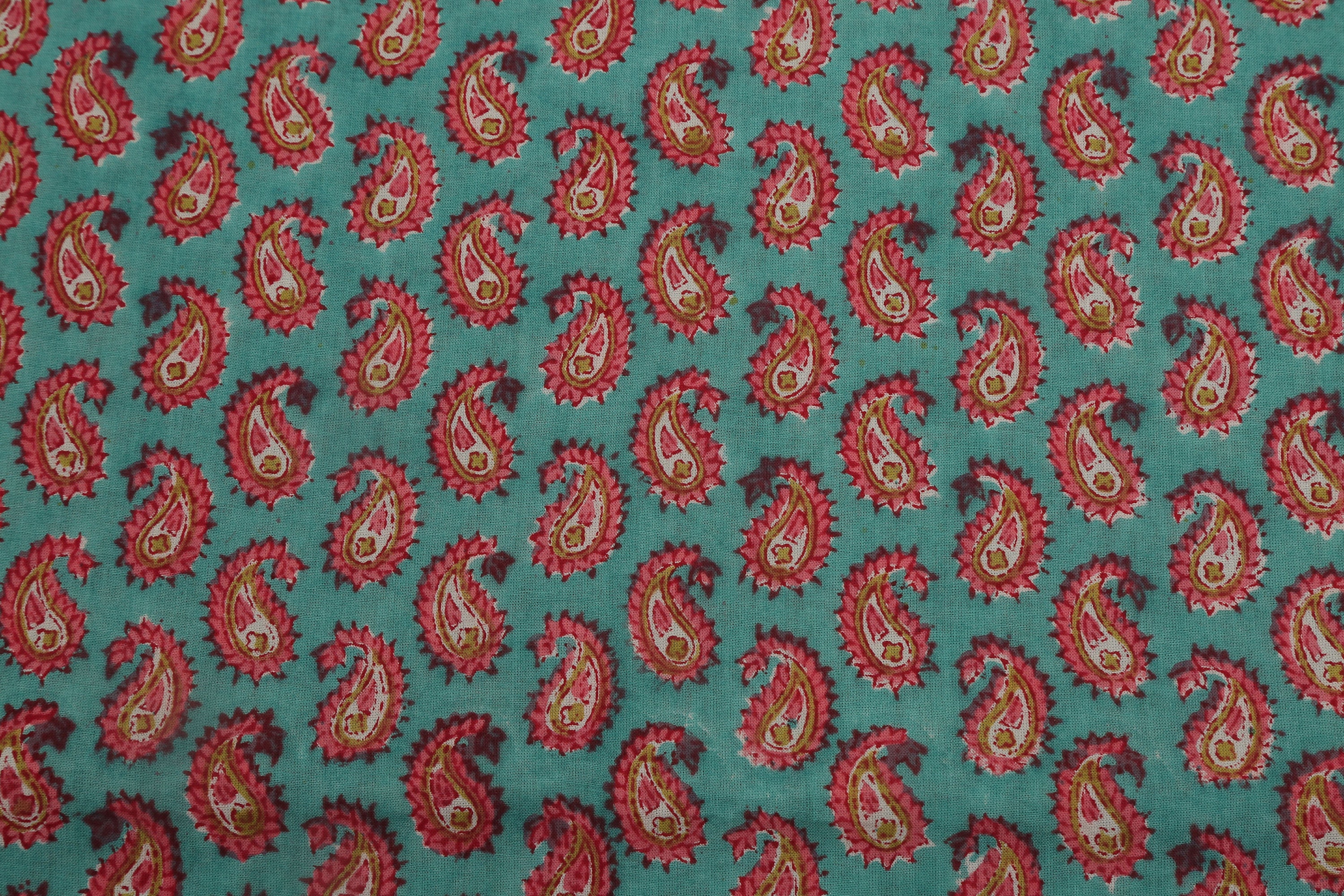 Small print Cotton fabric Hand Block Print Fabric of India | Etsy