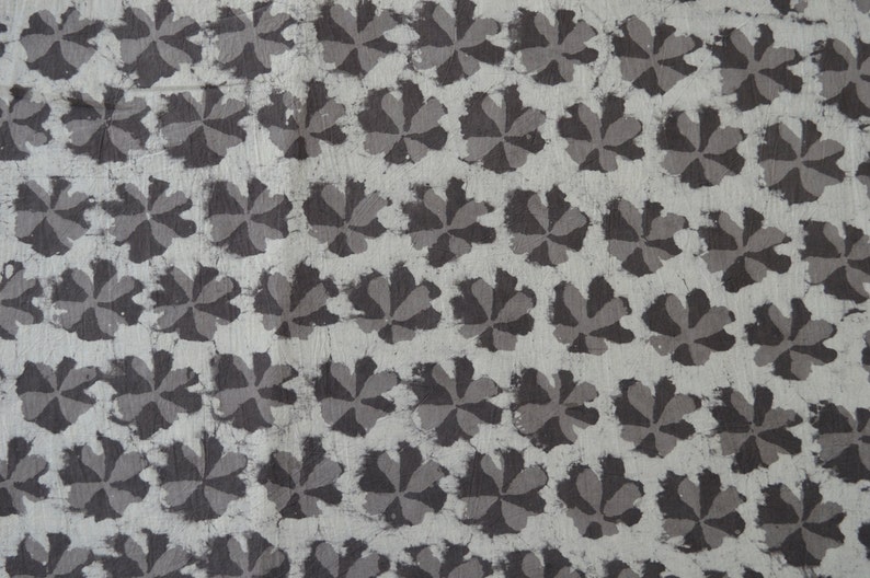 Grey Fabric Cotton Fabric Printed Cotton Hand Block Print - Etsy