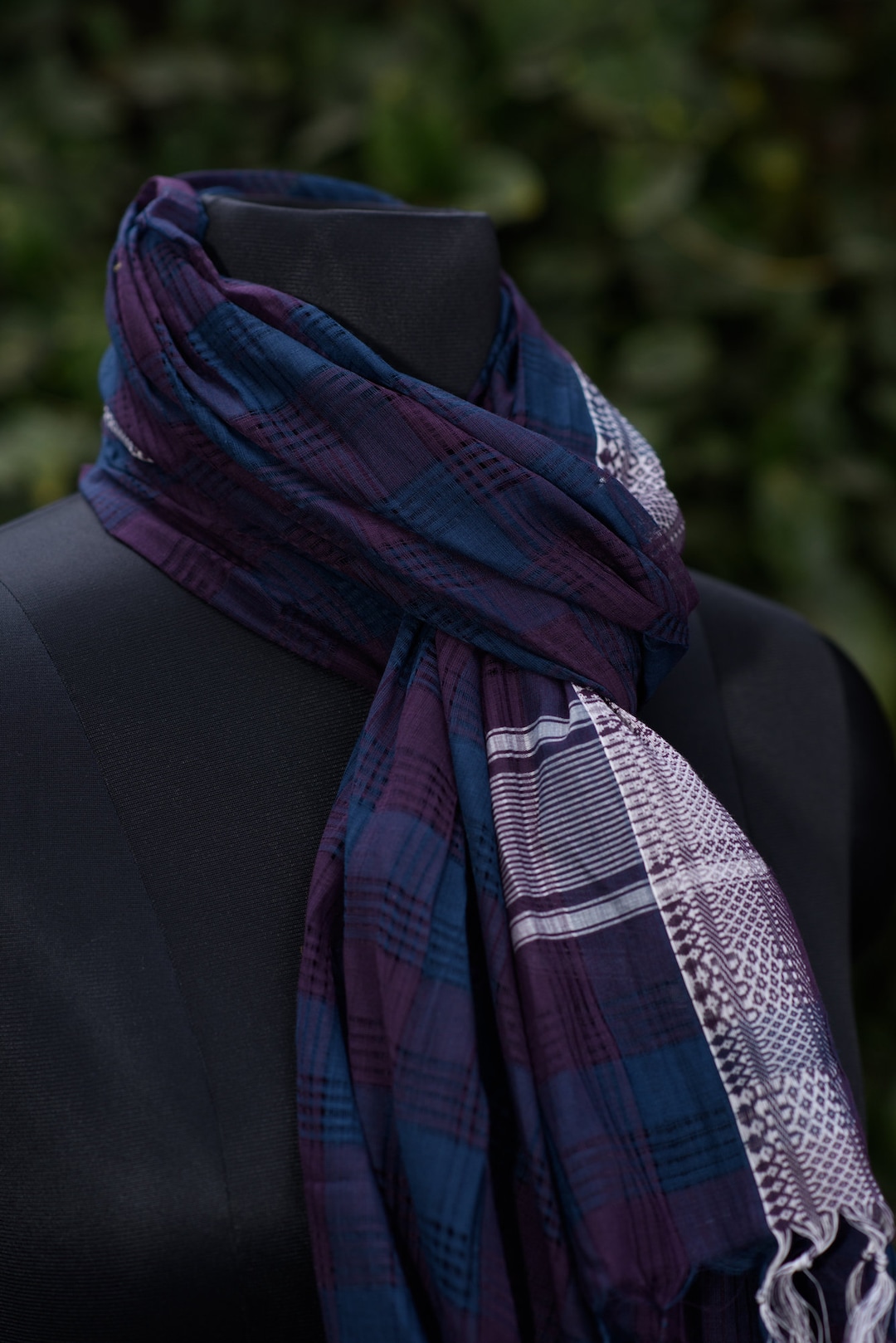 Scarf, Gift for Her, India Fabric, Hand Woven Scarf, Scarf Women, Hand ...