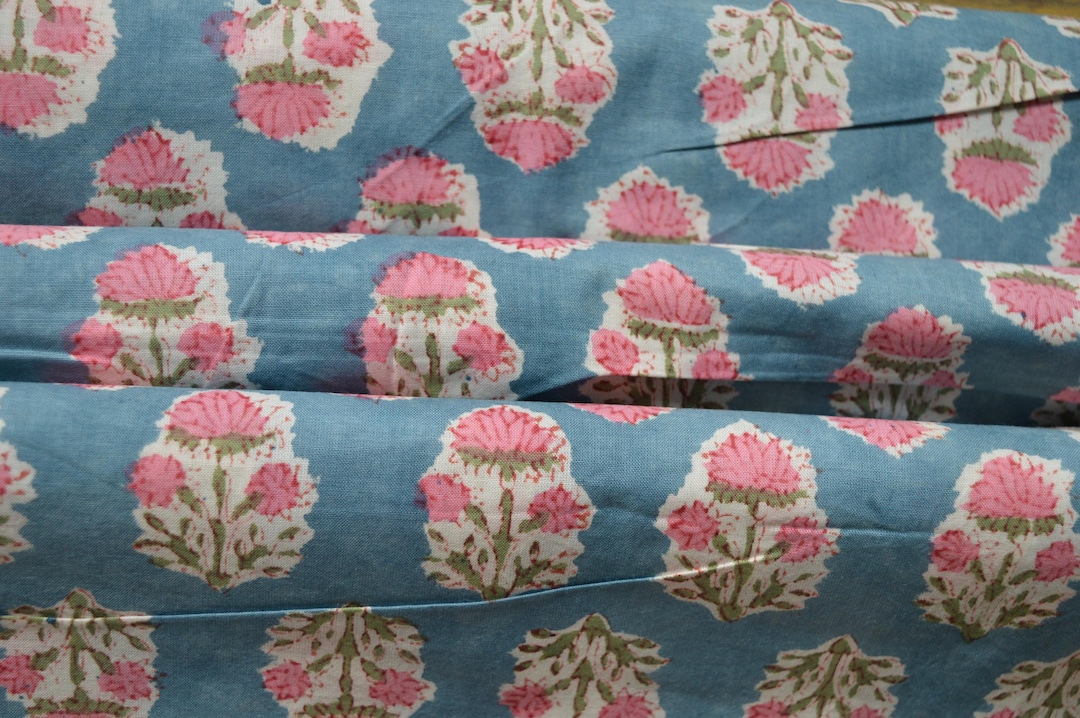 Rajasthan Hand Block Print Buta Pattern Cotton, Fine Block Print ...