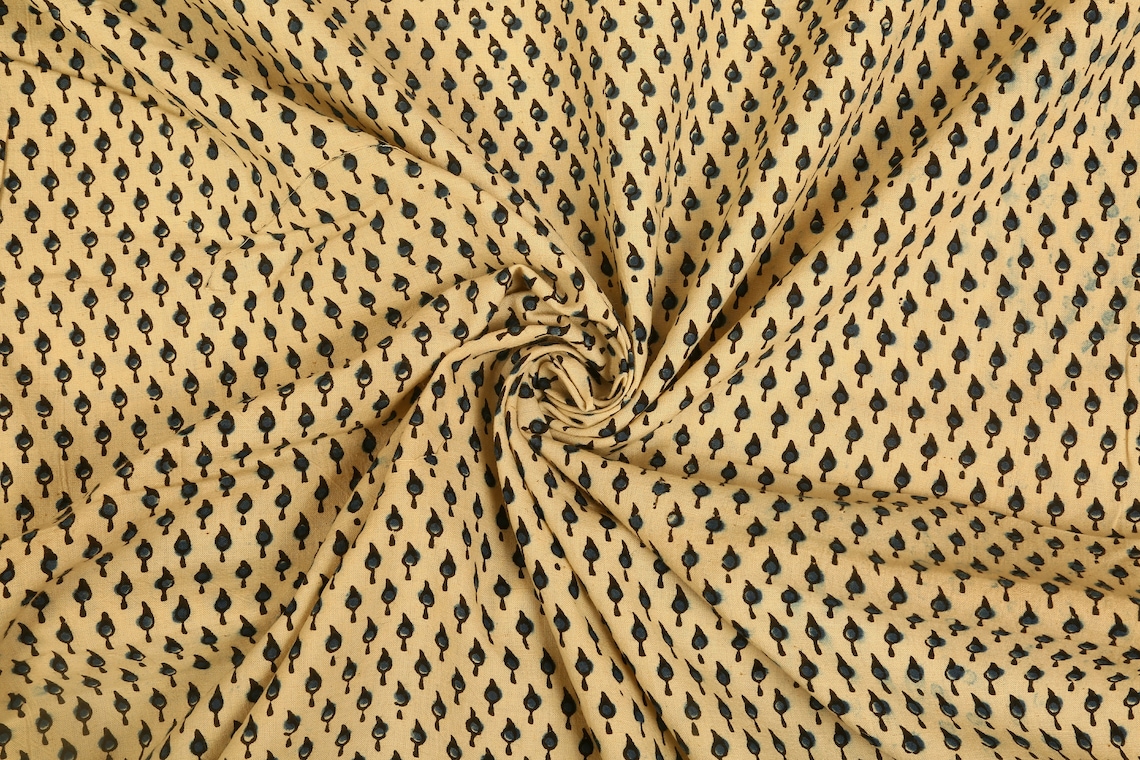 Indigo Fabric Natural Print Fabric Cotton Fabric Fabric by - Etsy