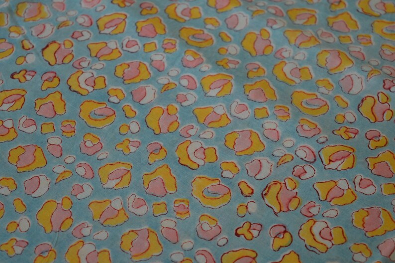 Kids Print Fabric Block Print Indian Cotton Cloth Fabric by - Etsy
