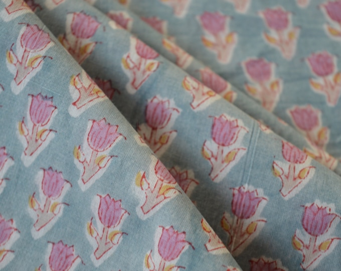 Mughal Print Soft Cotton Block Print Indian 100% Pure Cotton Cloth ...