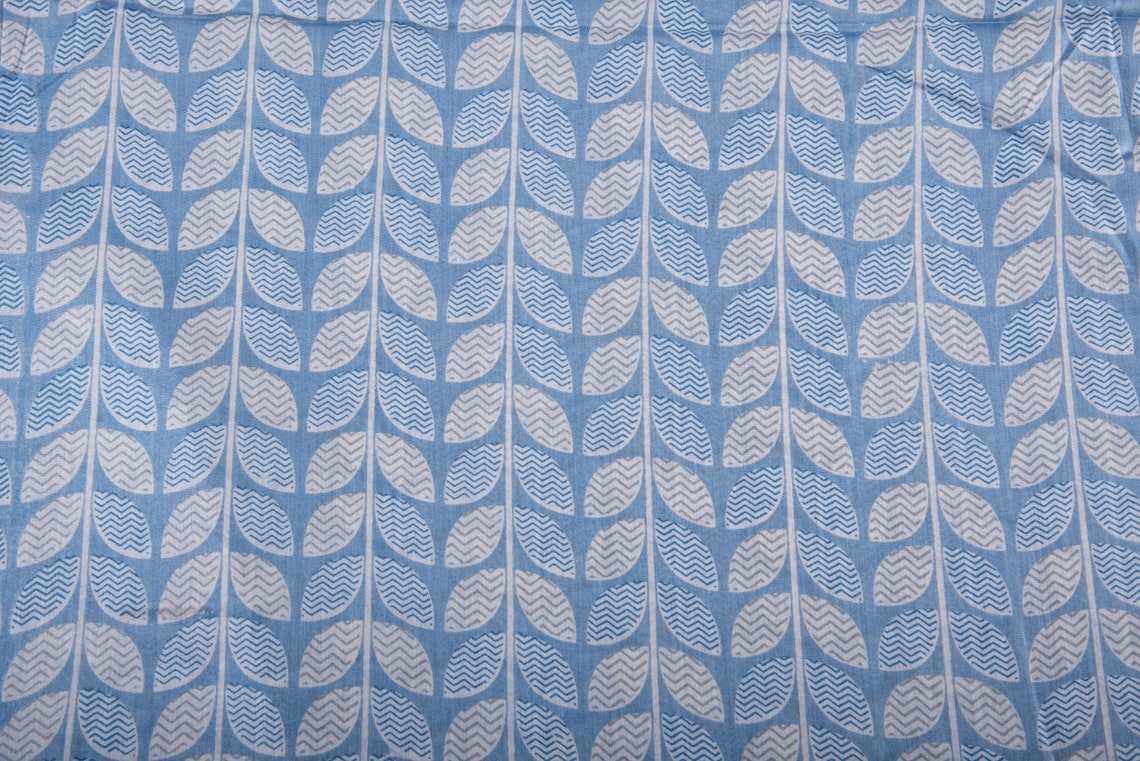Ocean Blue Beautiful Soft Fabric Cotton Print India Fabric | Etsy