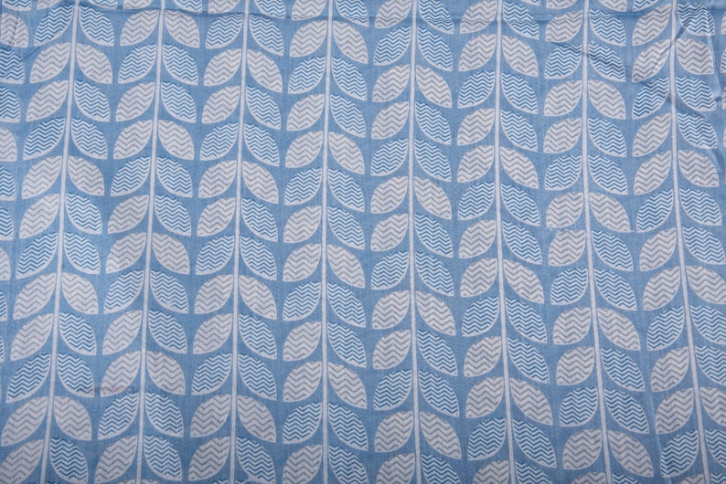 Ocean Blue Beautiful Soft Fabric Cotton Print India Fabric | Etsy