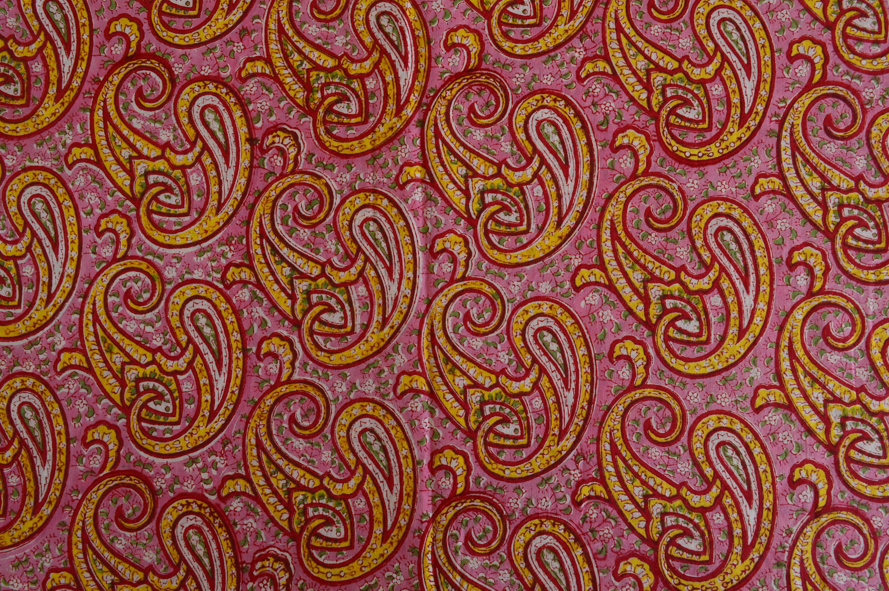 Beautiful Paisley Hand Block Print Fabric Printed Cotton - Etsy