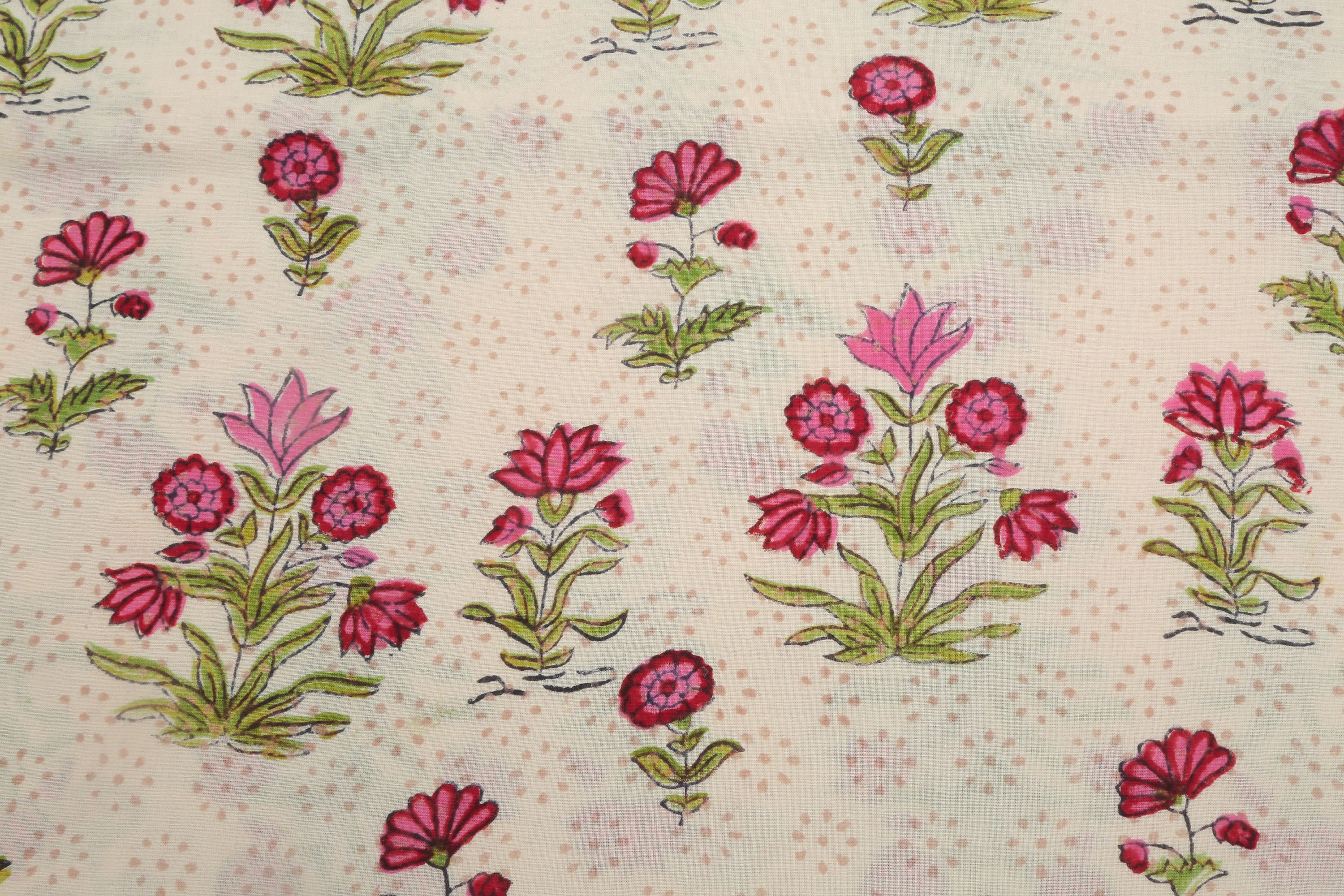 Mughal Cotton Fabric by Yard Block Print Fabric India - Etsy
