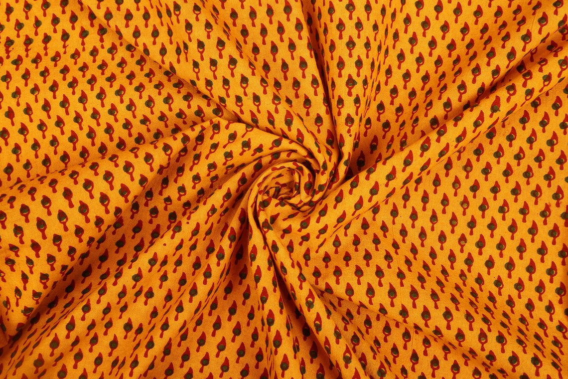 Fabric by the yard Ajrakh fabric India traditional fabric | Etsy