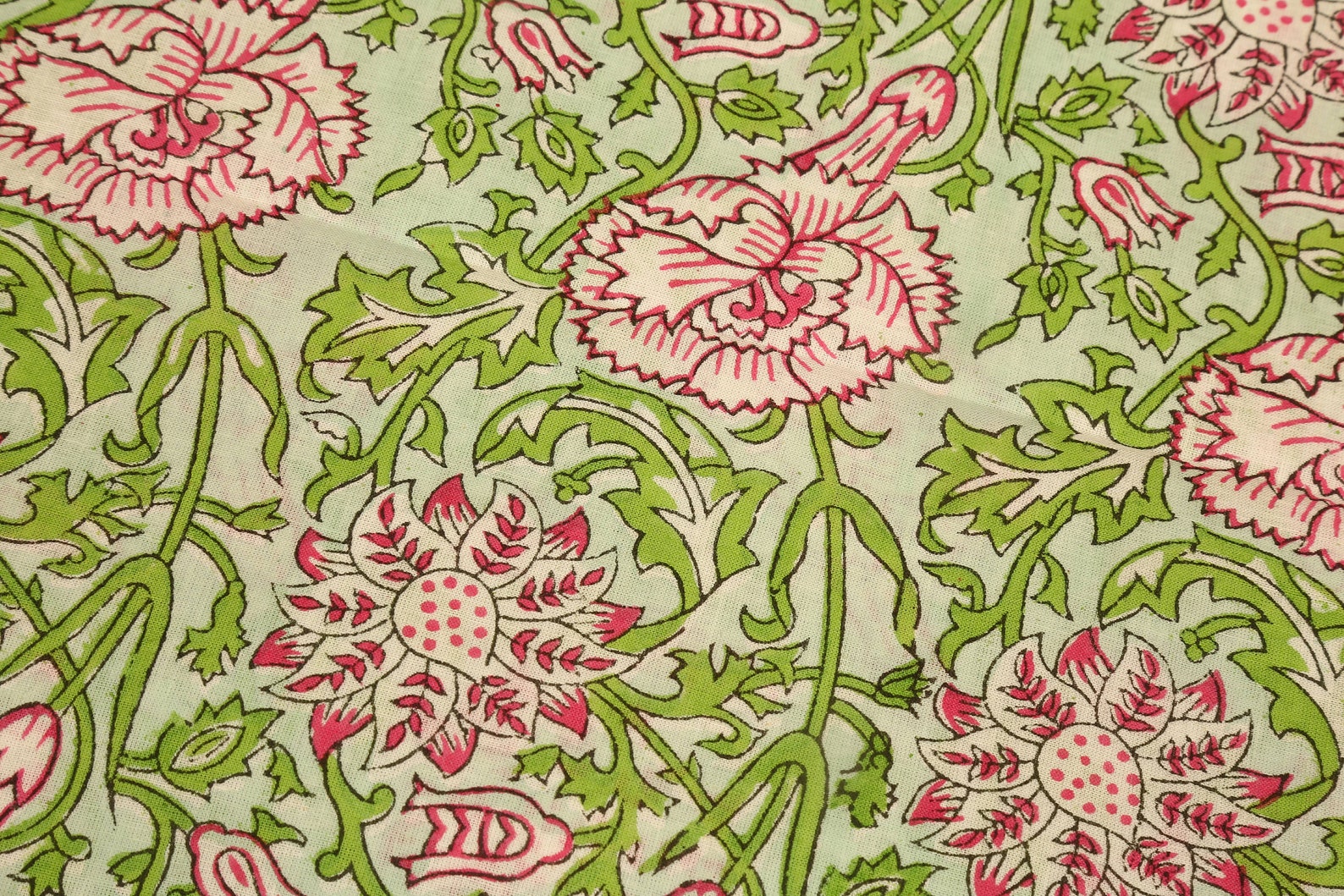 Block Print Fabric India Fabric Fabric by Yard Hand Block - Etsy