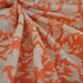 Soft Cotton Mul Mul Fabric, Orange Floral Print Dress Sewing Fabric ...