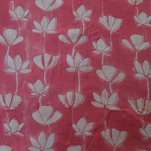 Pink Lemonade Pantone 16-1735 TPG, Beautiful Pink Block Print Fabric ...