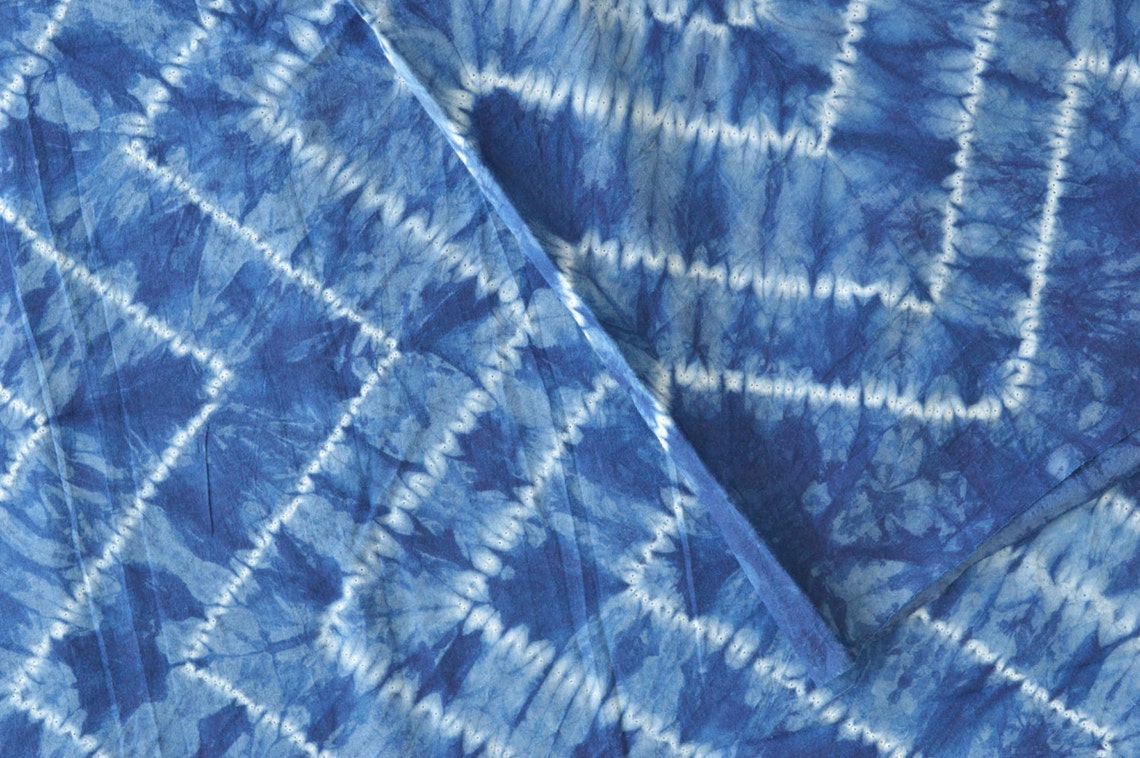 Shibori Fabric India Fabric Hand Dyed Fabric by the Yard - Etsy