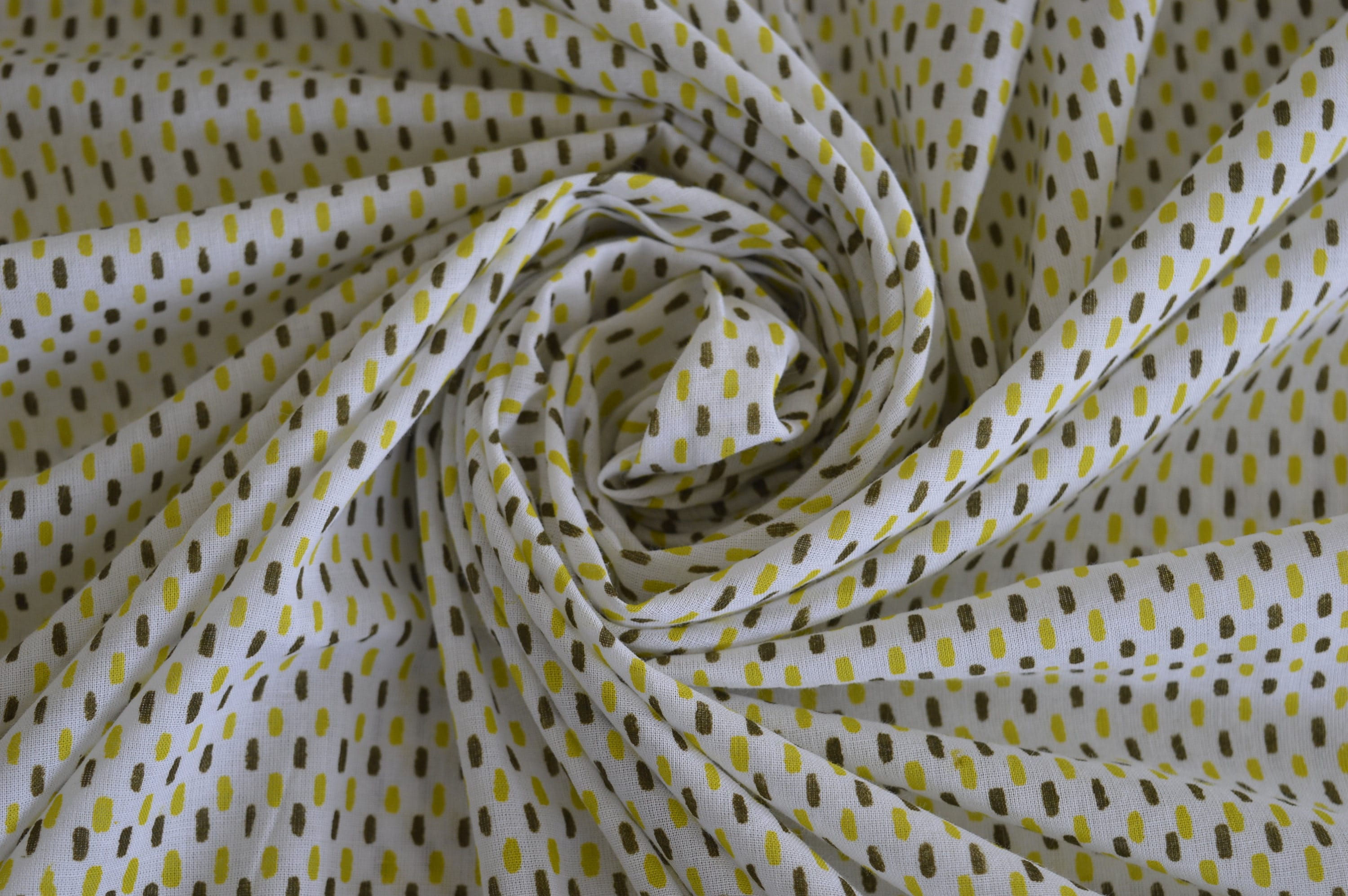 Soft Block Print Green Fabric, Hand Block Print, India Fabric, Voile ...