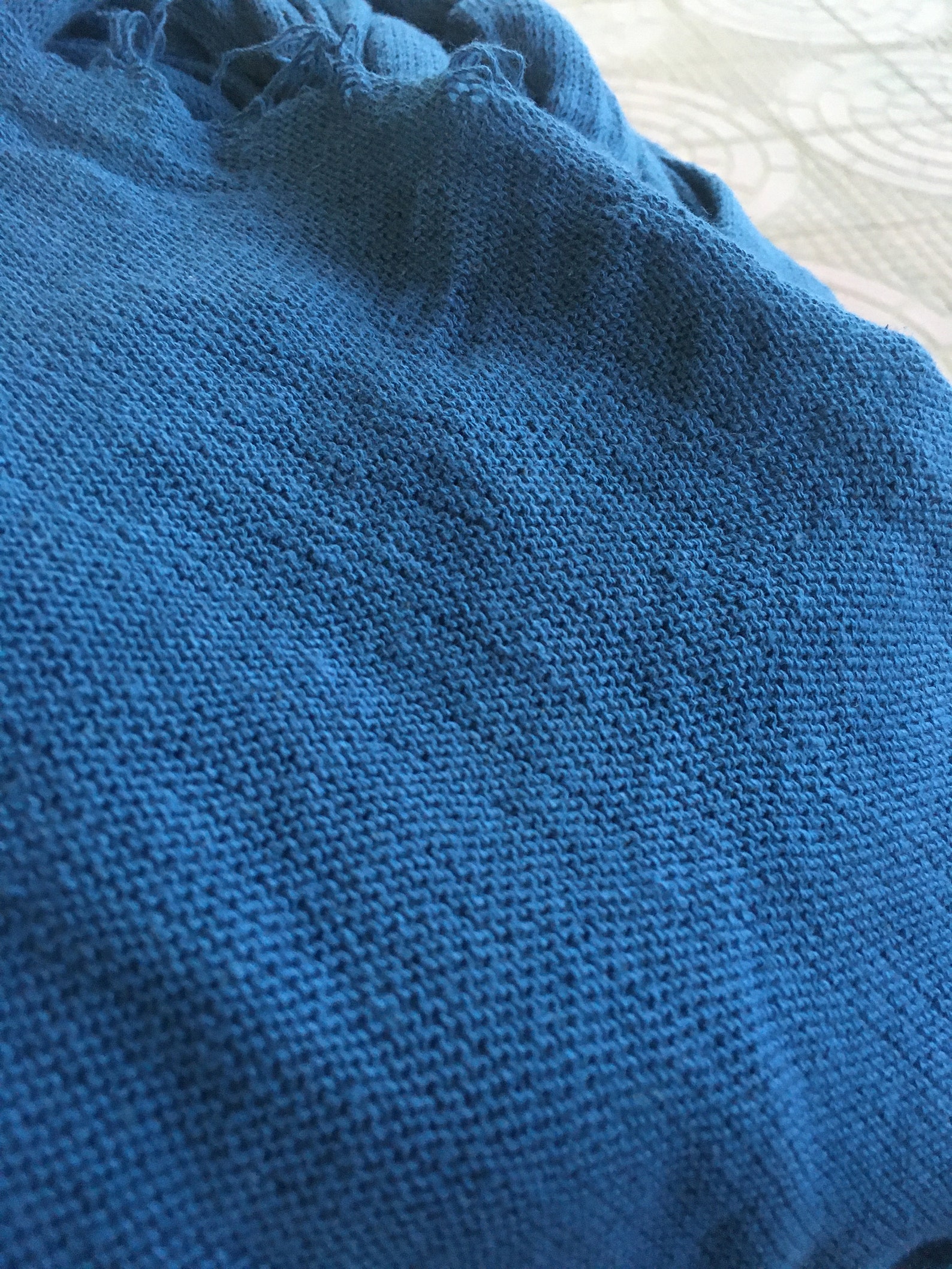 Knitted fabric. Indigo hand loom Fabric 100% Natural fabric | Etsy