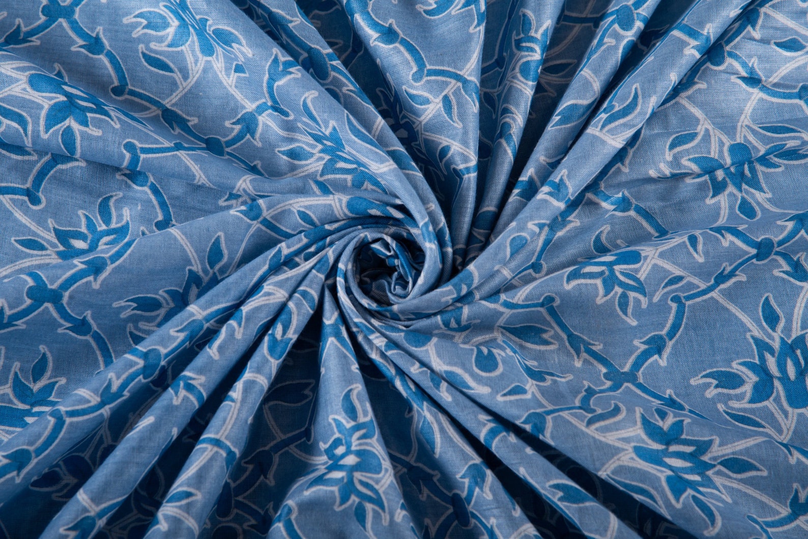 Ocean Blue Beautiful Soft Printed Fabric Cotton Print India - Etsy