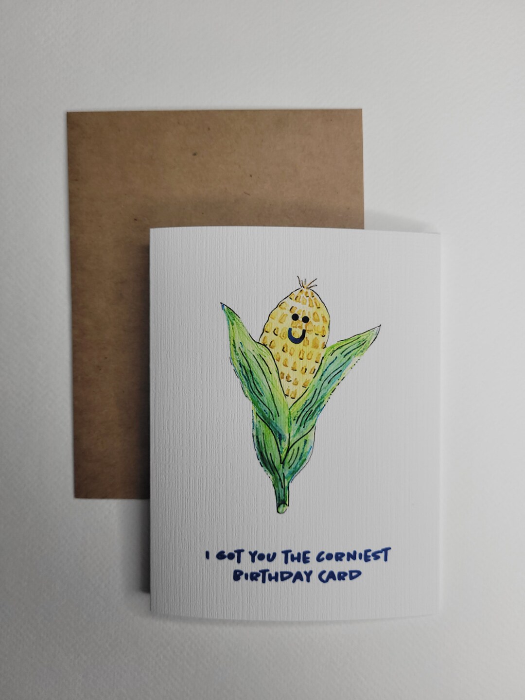 Corny Happy Birthday | Funny Cards |punny Folded Greeting Card 5.5 X 4. ...