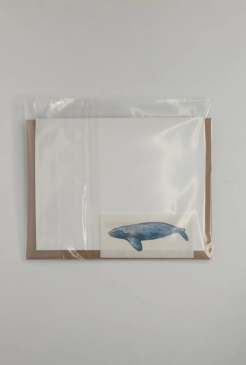 Whale Greeting Card 4.5 X 5.5 Note Card Love Card - Etsy