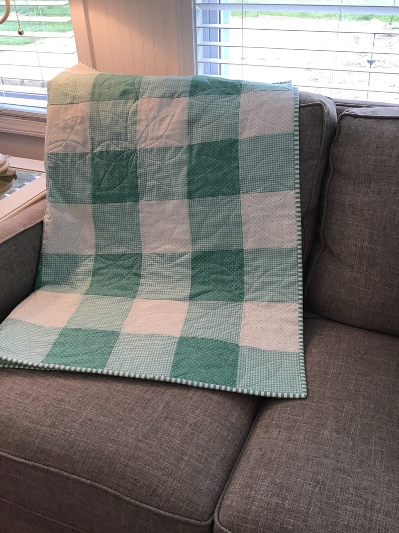 Aqua Baby Quilt - Etsy