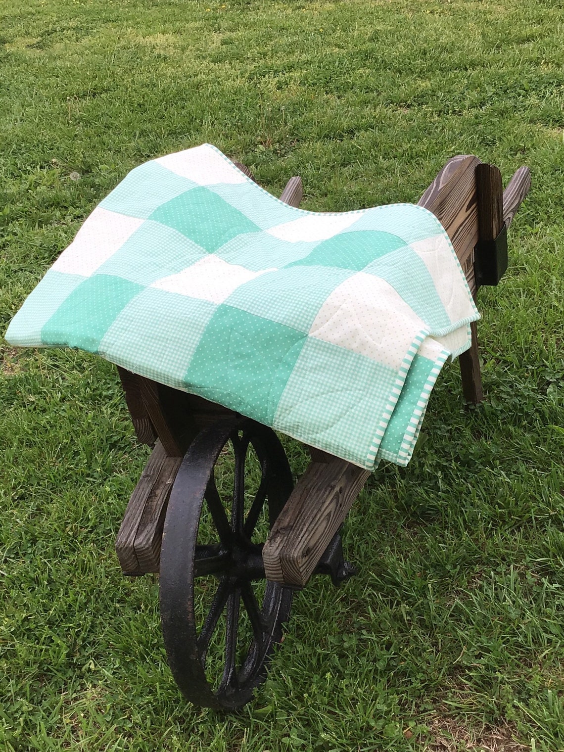 Aqua Baby Quilt - Etsy