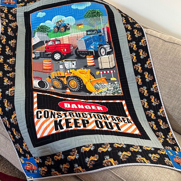 Construction Quilt - Etsy
